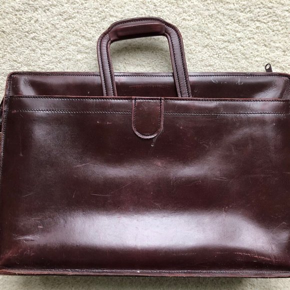 Hartmann | Bags | Vintage Genuine Hartmann Burgundy Leather Briefcase ...
